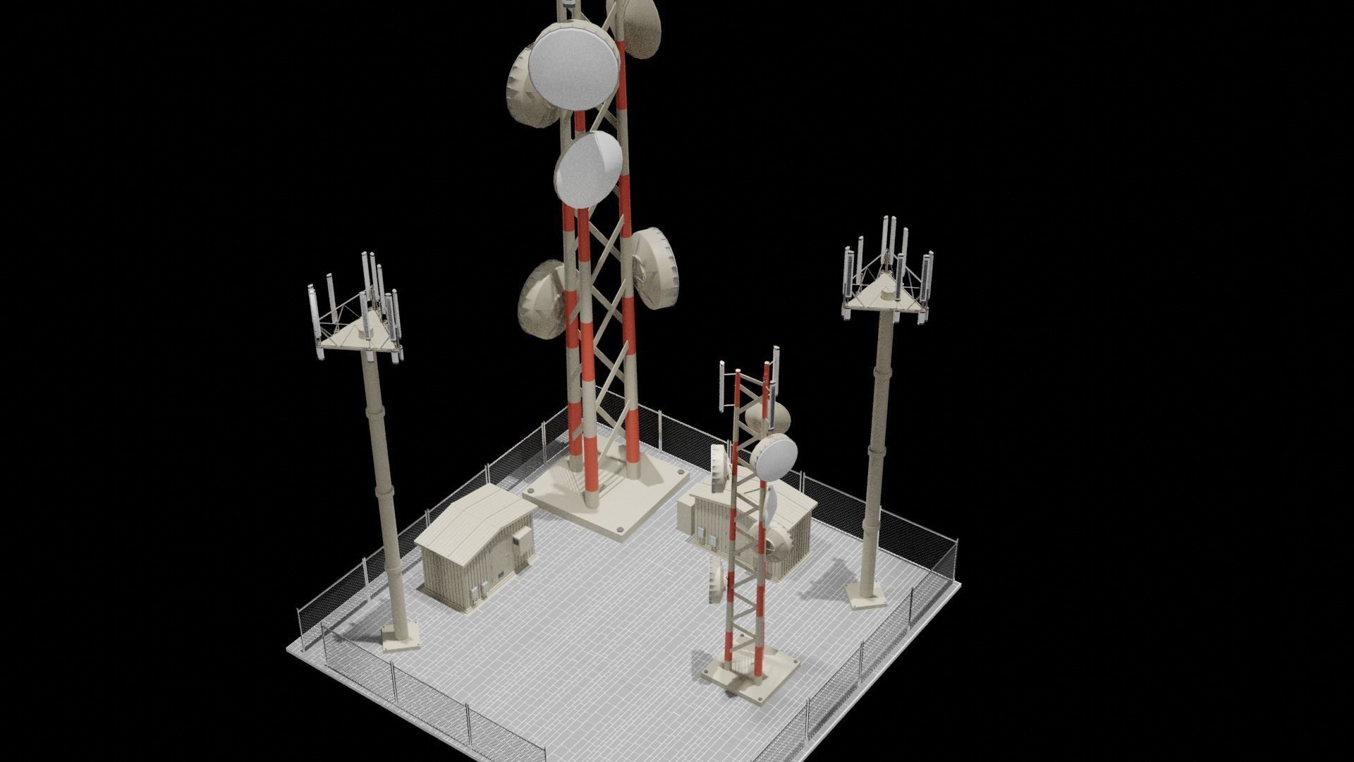 Cellular tower 3D model | CGTrader