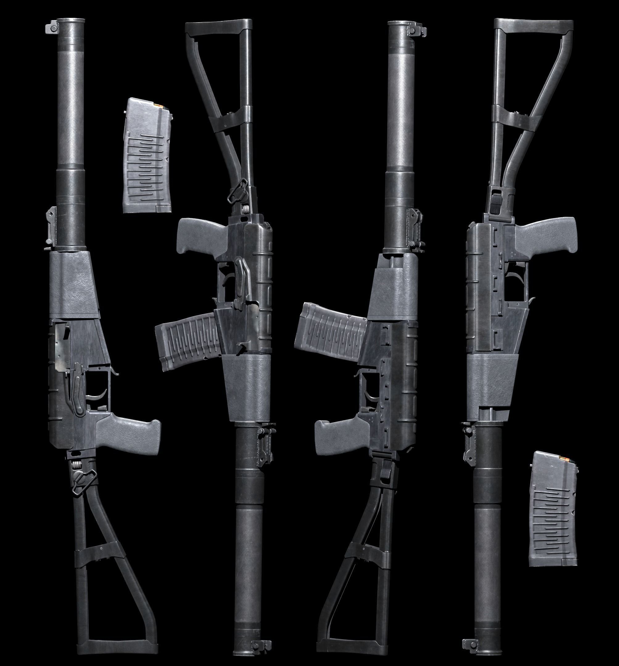 3D Model Collection MILITARY Game Ready AS VAL and VSS VR / AR / low ...