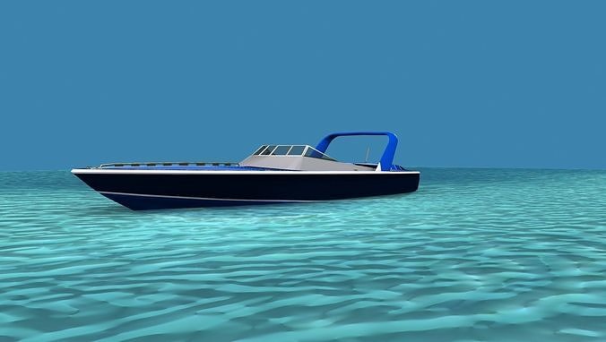 Phazer 38 Cigarette Boat V02 3D model rigged | CGTrader
