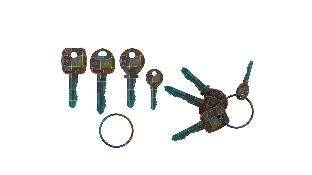 Set Of New Keys 3D model | CGTrader