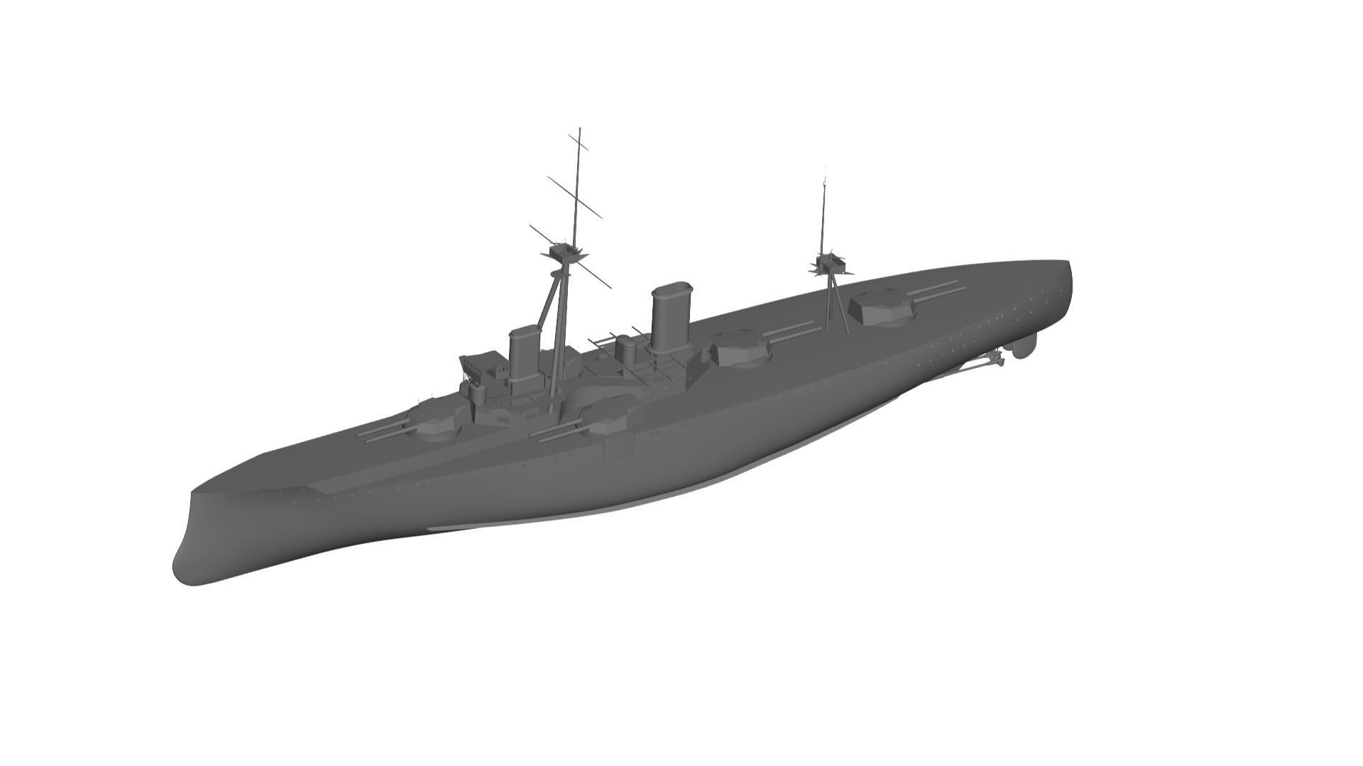 Dreadnought Battleship 3D model | CGTrader