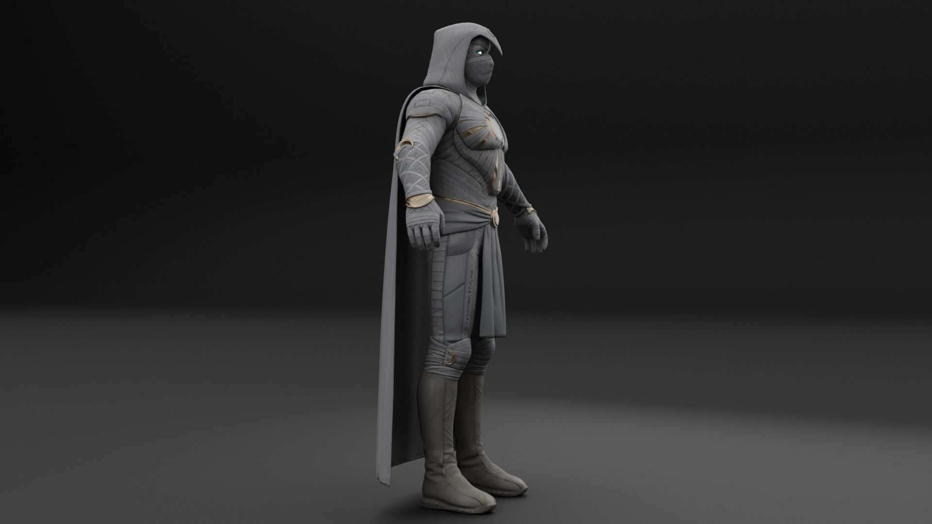 3D model Moon Knight 3D rigged model VR / AR / low-poly | CGTrader