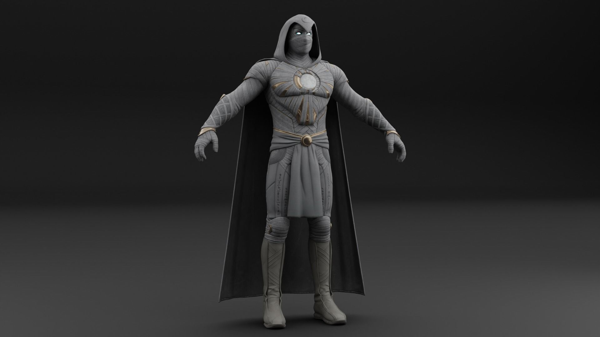 3D model Moon Knight 3D rigged model VR / AR / low-poly | CGTrader