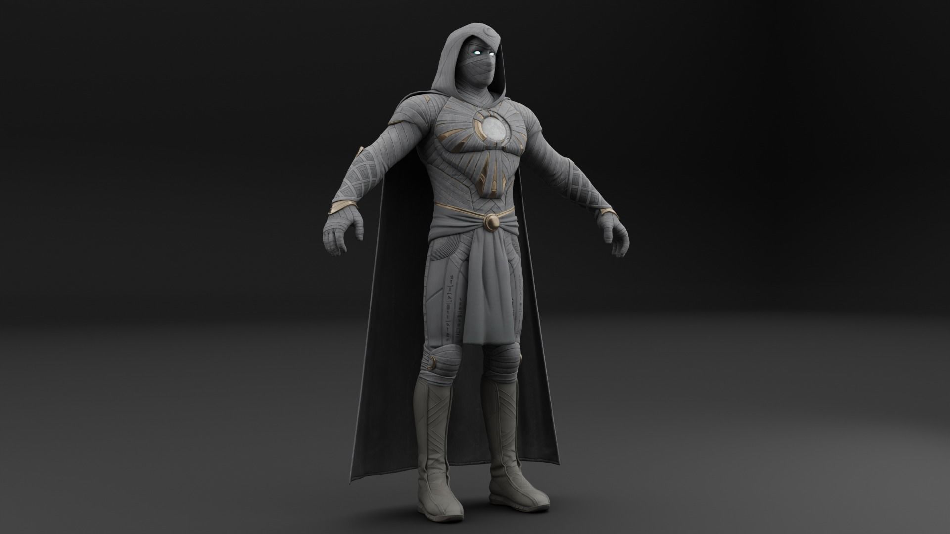 3D model Moon Knight 3D rigged model VR / AR / low-poly | CGTrader