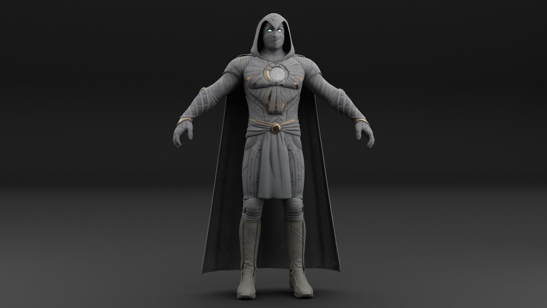3D model Moon Knight 3D rigged model VR / AR / low-poly | CGTrader