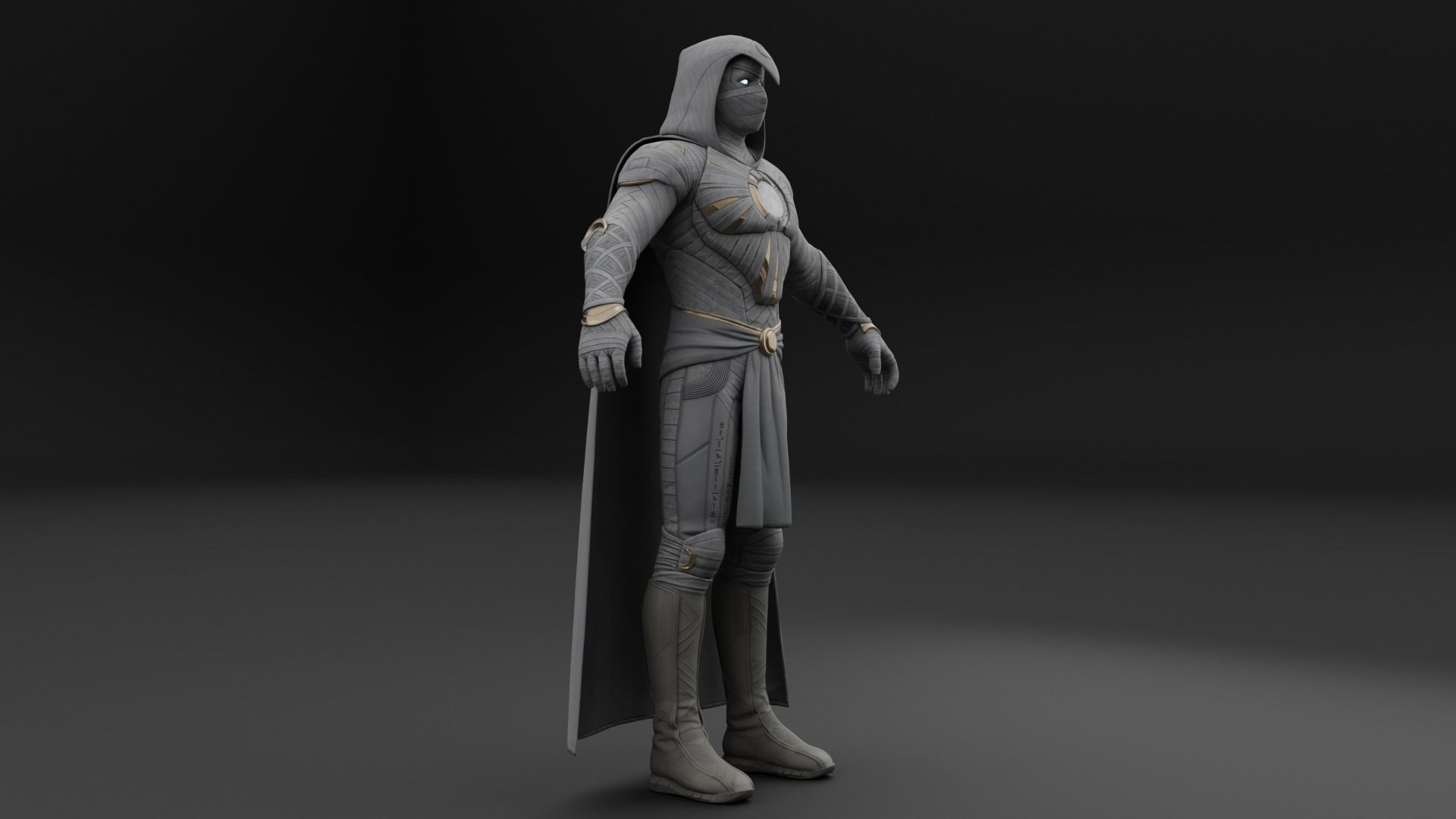 3D model Moon Knight 3D rigged model VR / AR / low-poly | CGTrader