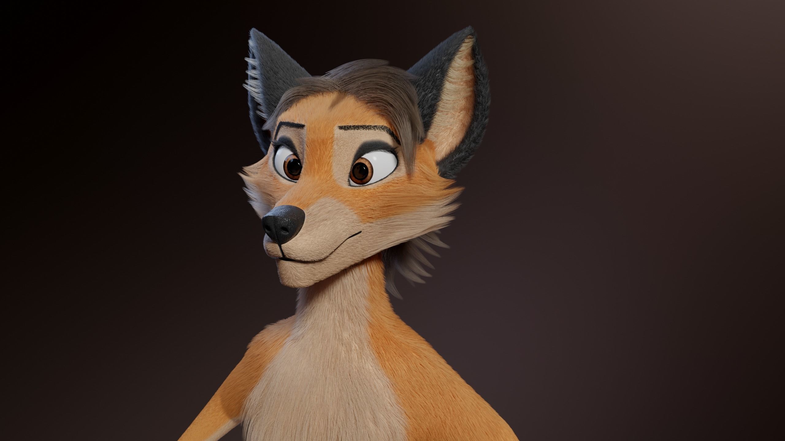 Dakota Anthro Fox 3D model rigged | CGTrader