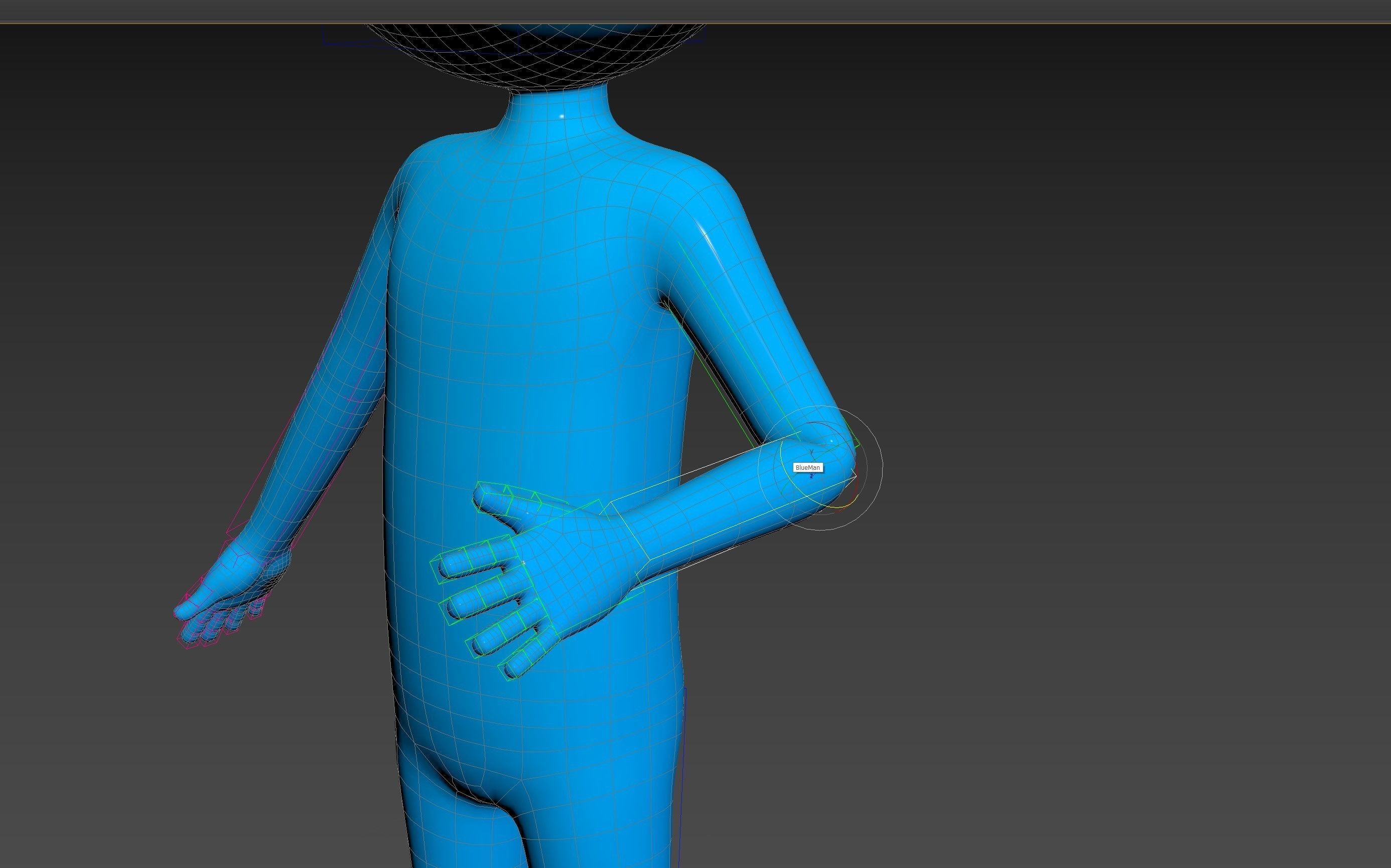 Character183 Rigged Blue Man 3D model rigged | CGTrader