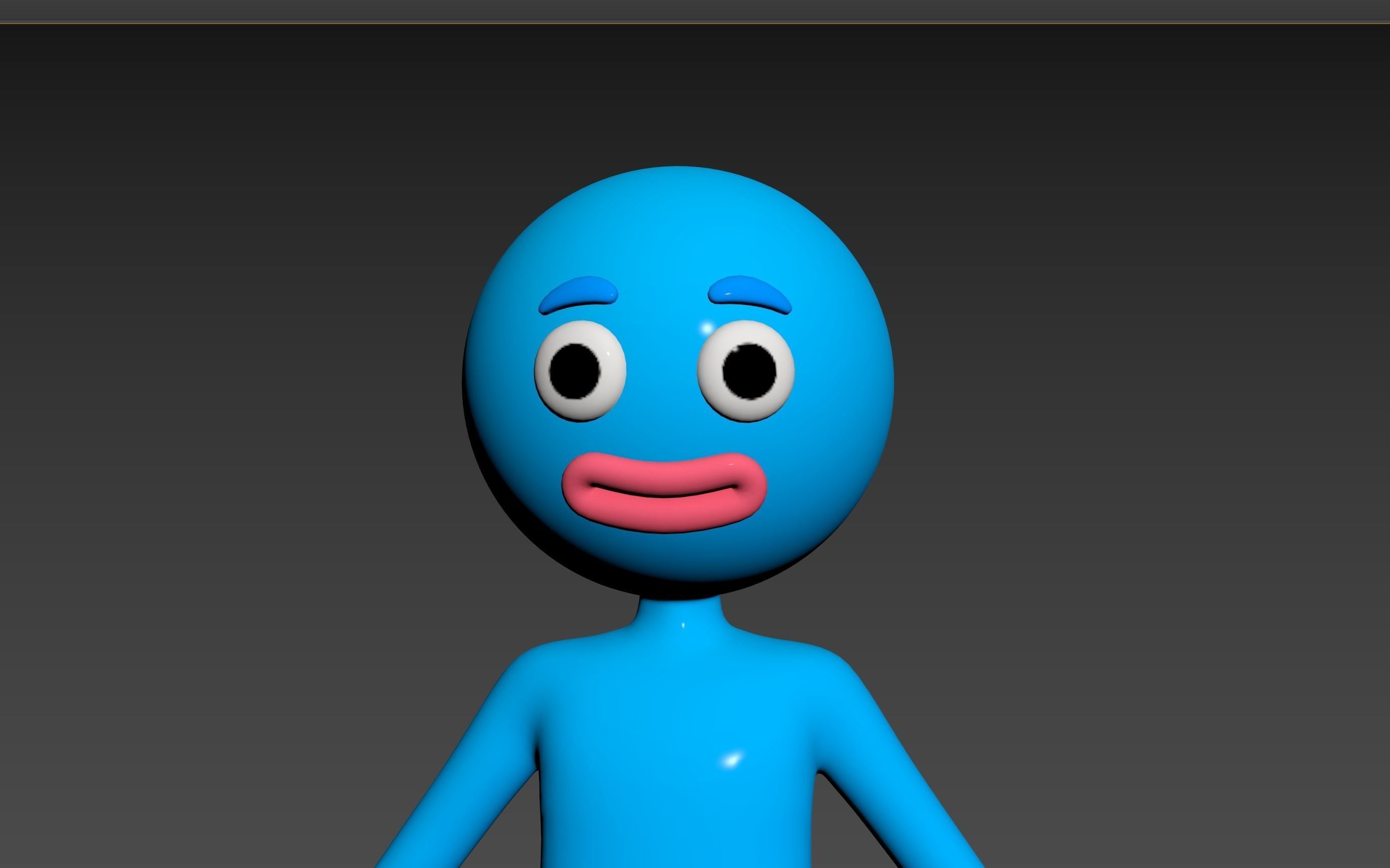 Character183 Rigged Blue Man 3D model rigged | CGTrader