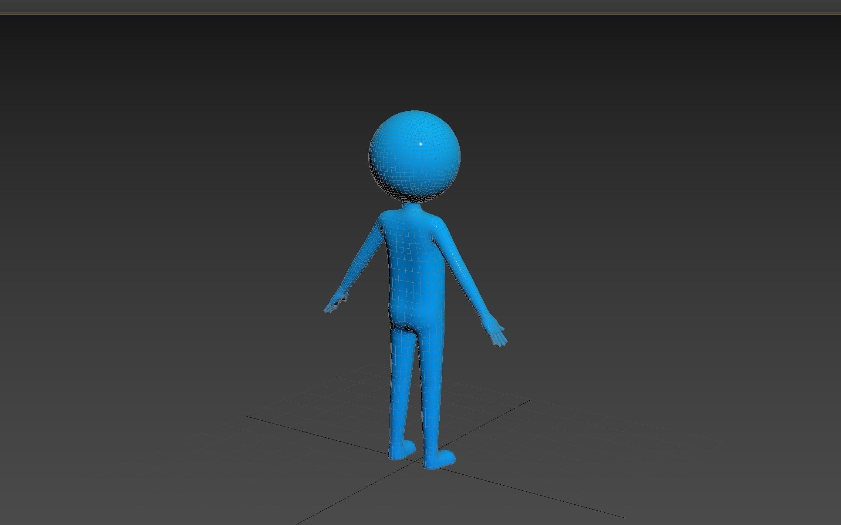 Character183 Rigged Blue Man 3D model rigged | CGTrader