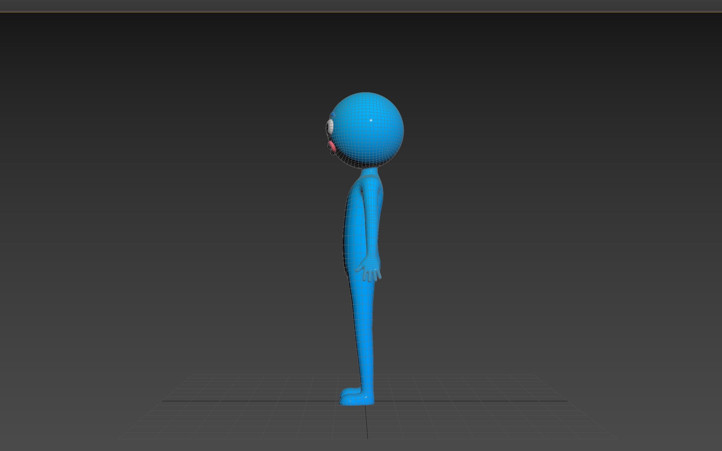 Character183 Rigged Blue Man 3D model rigged | CGTrader