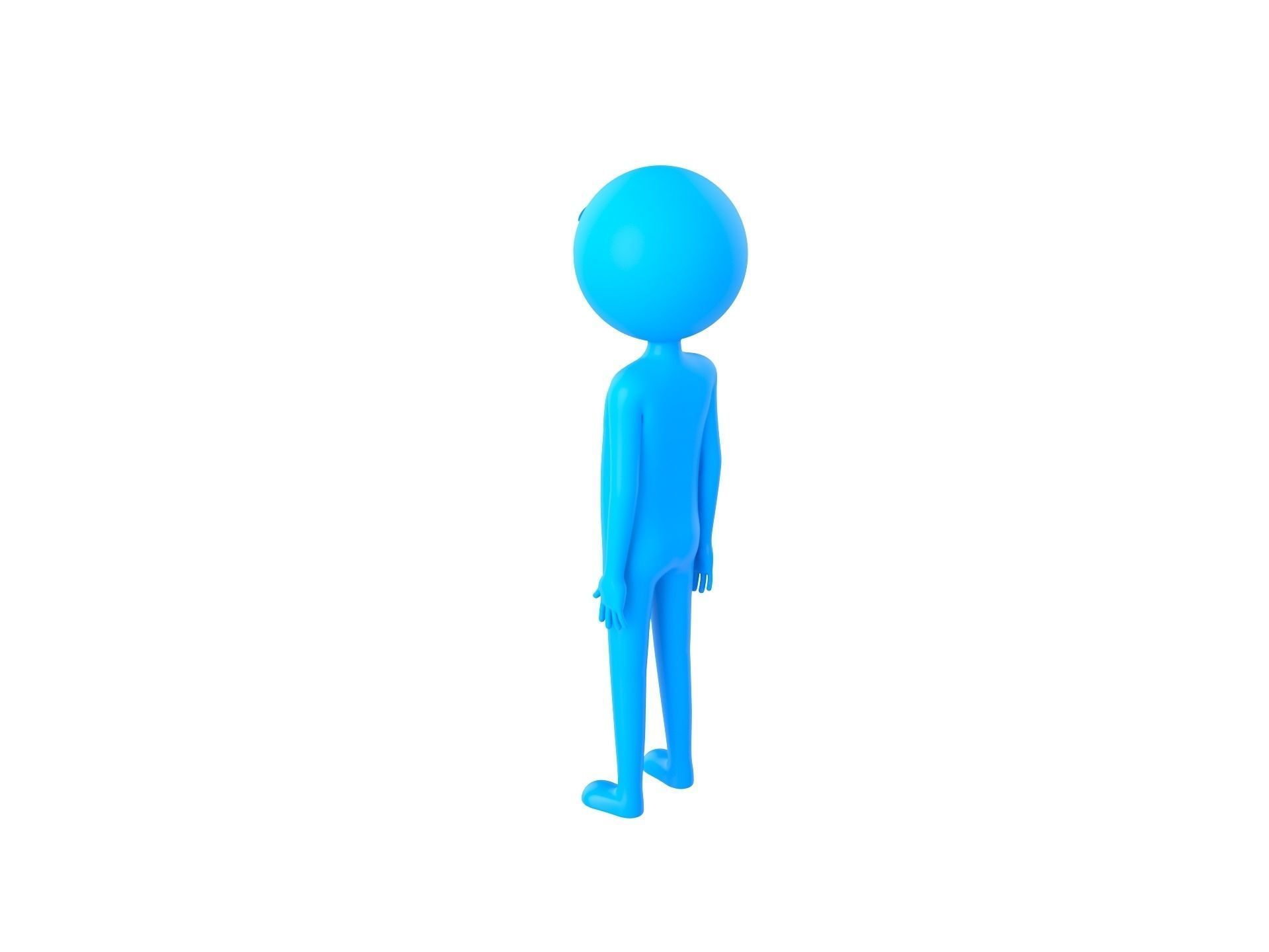 Character183 Rigged Blue Man 3D model rigged | CGTrader