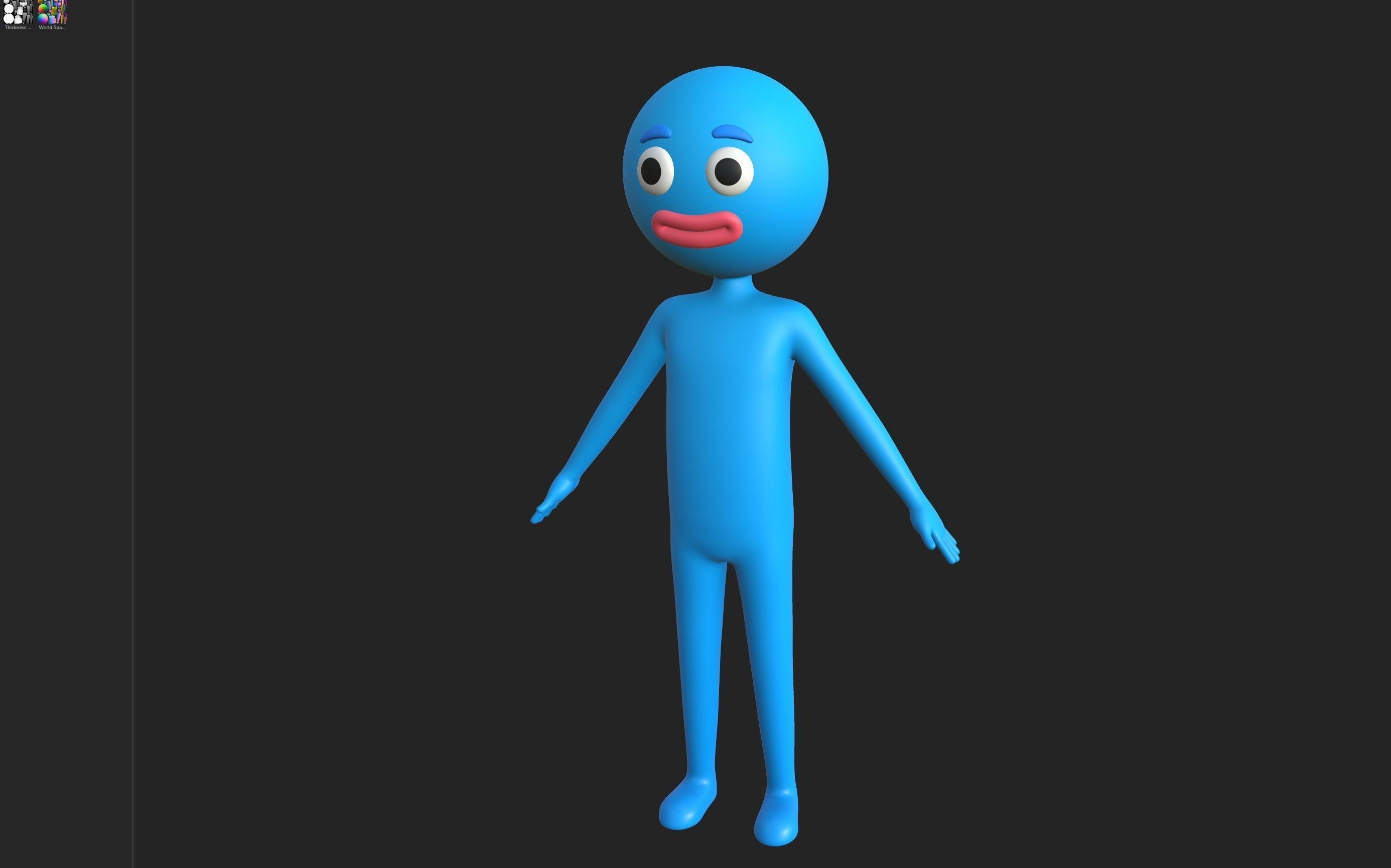 Character183 Rigged Blue Man 3D model rigged | CGTrader