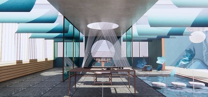 courtyard 3D model | CGTrader