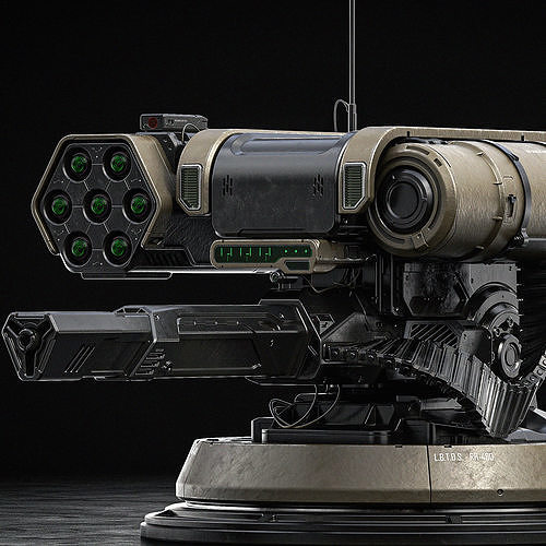 Defense Turret 3D model | CGTrader