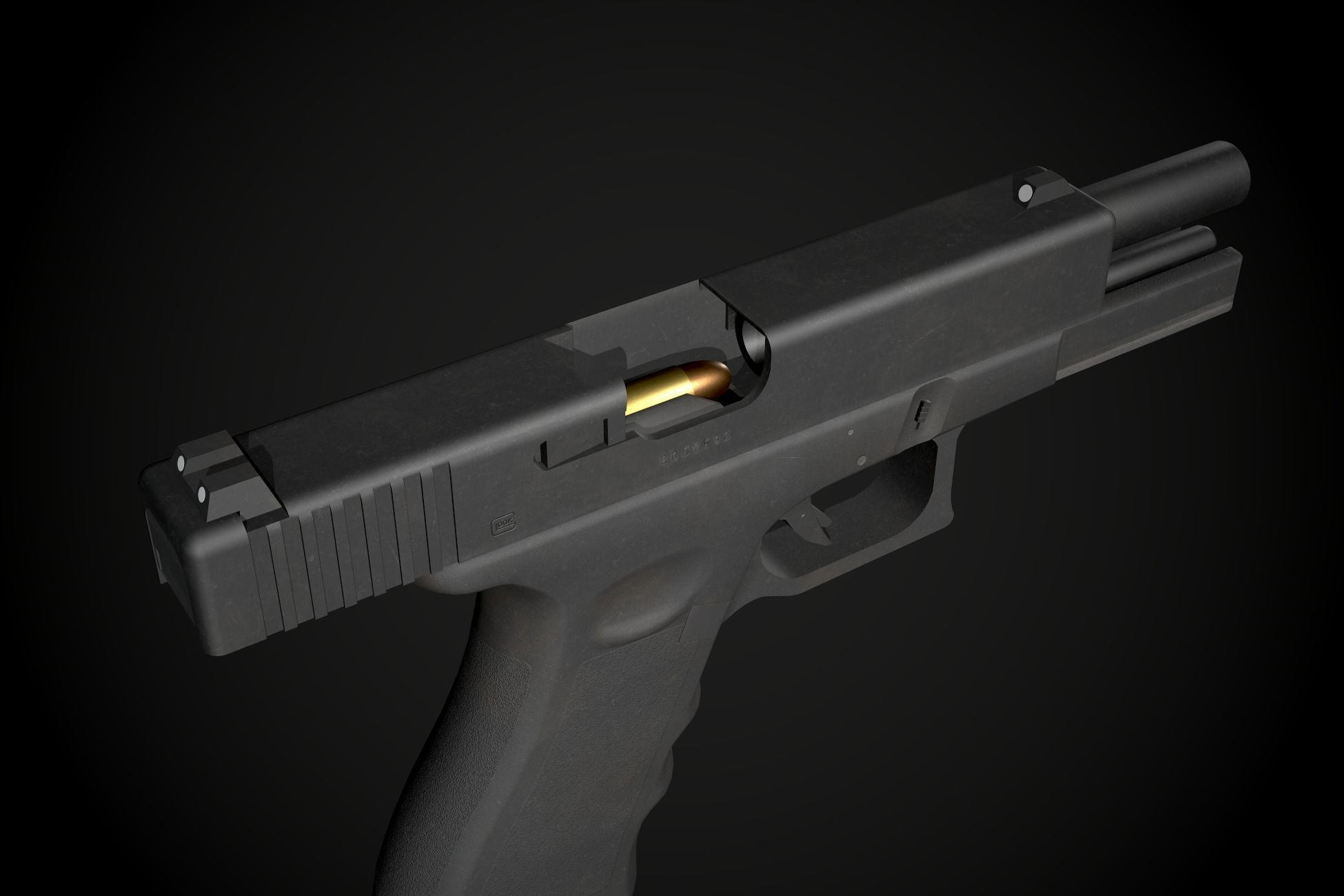 3D model Glock 17 different colors and modifications VR / AR / low-poly ...