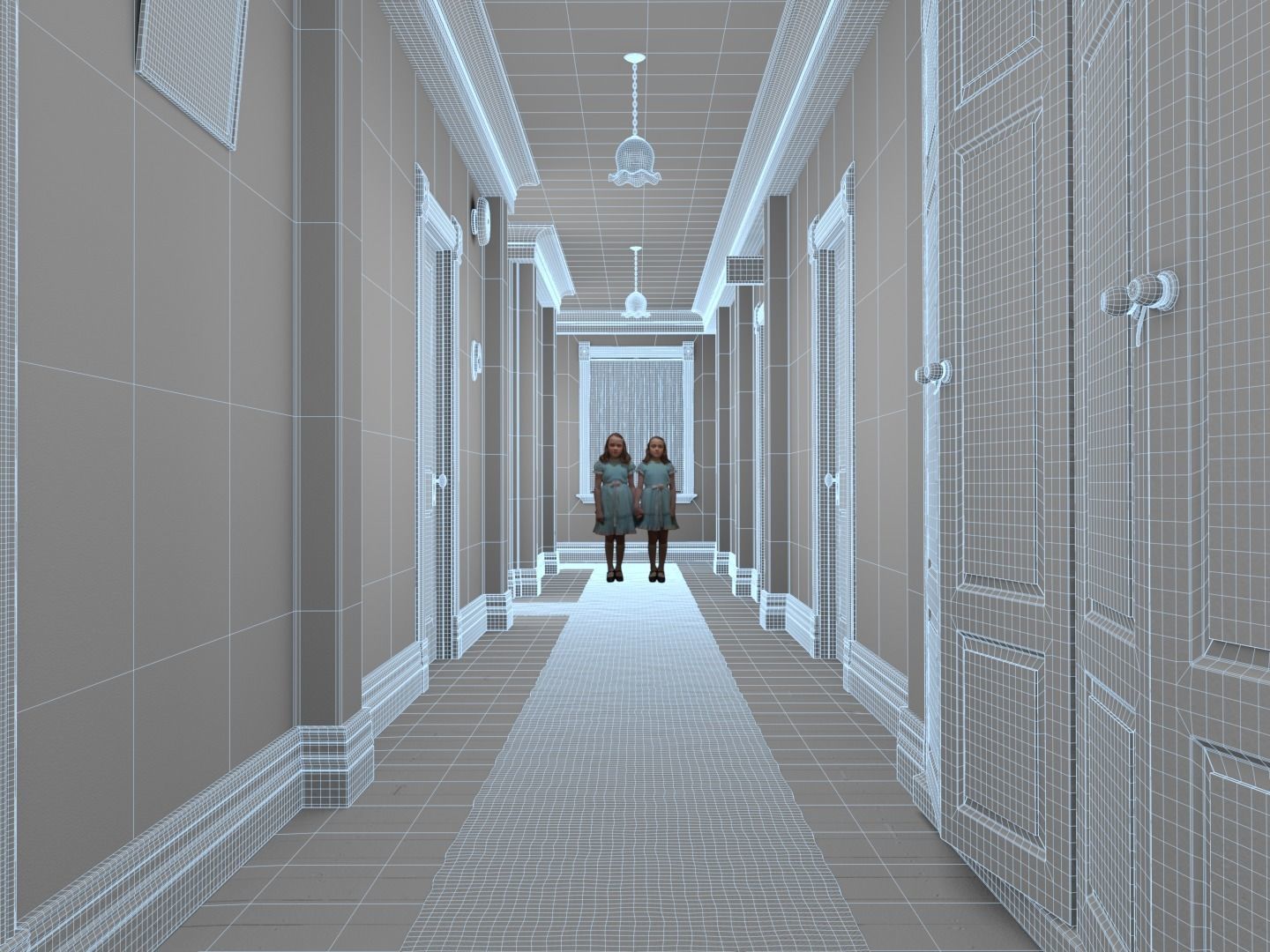 Twins Corridor from The Shining 3D model | CGTrader