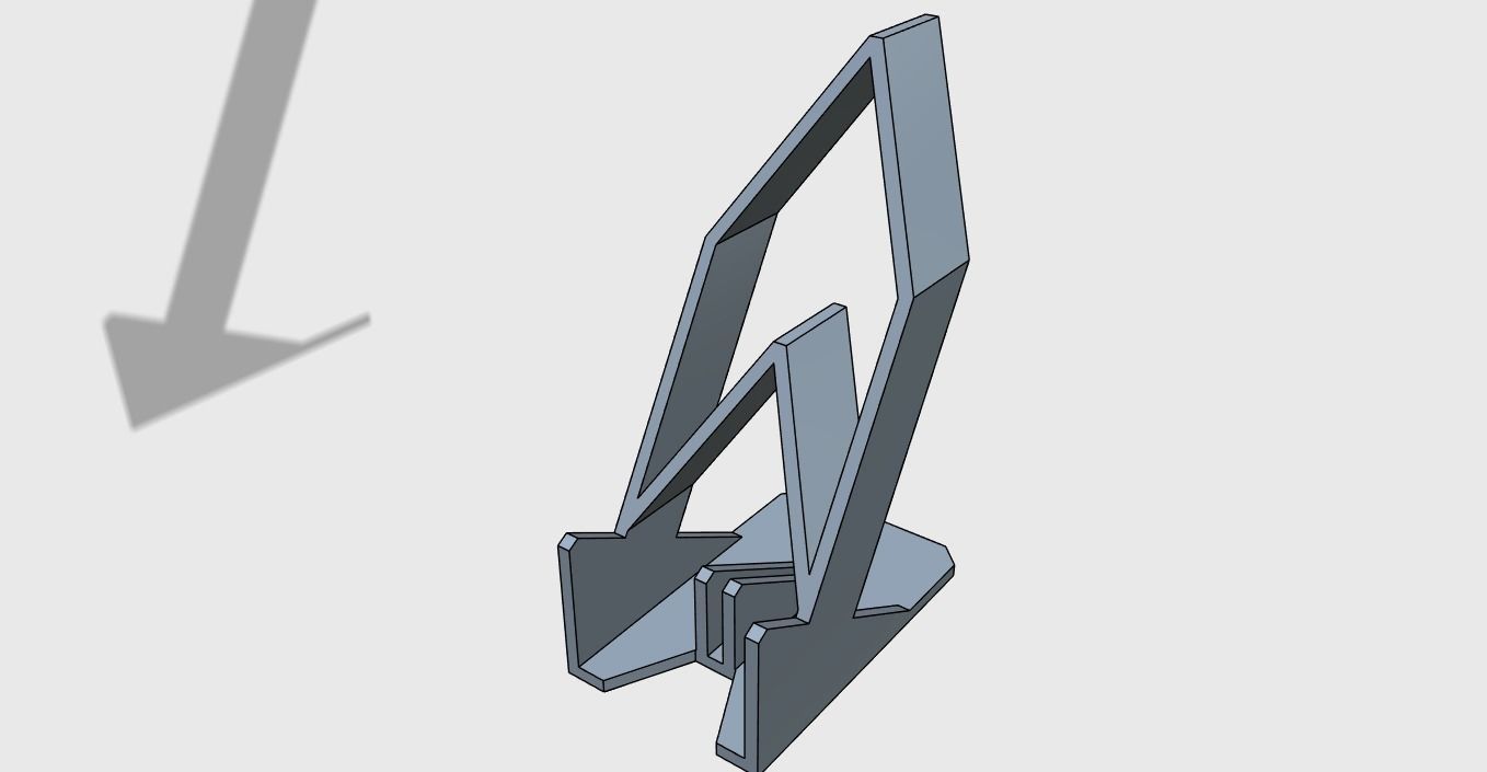 Phone holder with cable holder easy print 3D model 3D printable | CGTrader