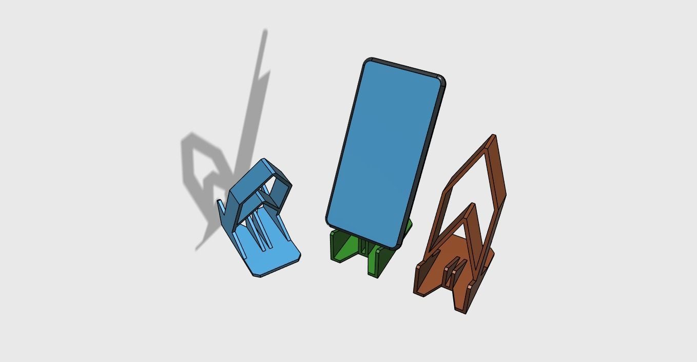 Phone holder with cable holder easy print 3D model 3D printable | CGTrader