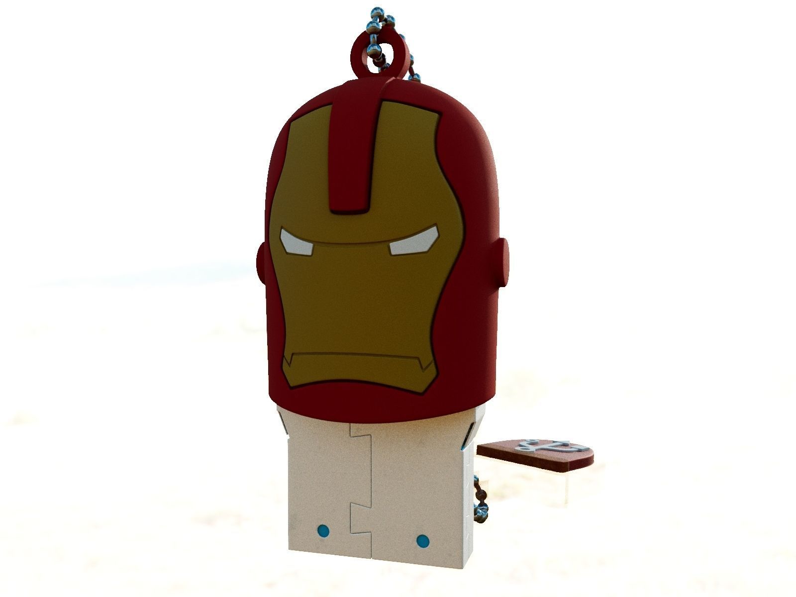 Flash drive in the form of a stylized Iron Man free 3D model | CGTrader