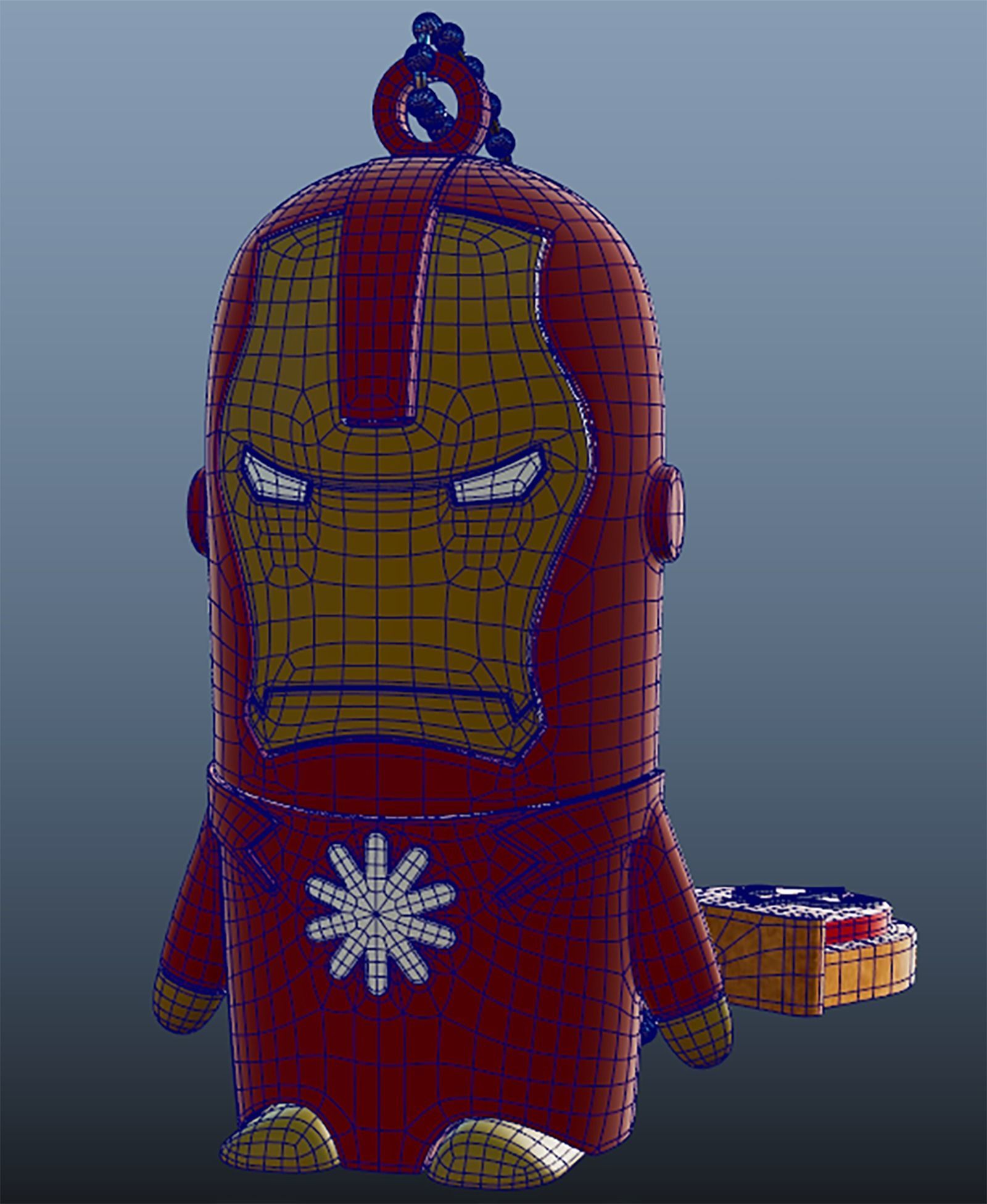 Flash drive in the form of a stylized Iron Man free 3D model | CGTrader