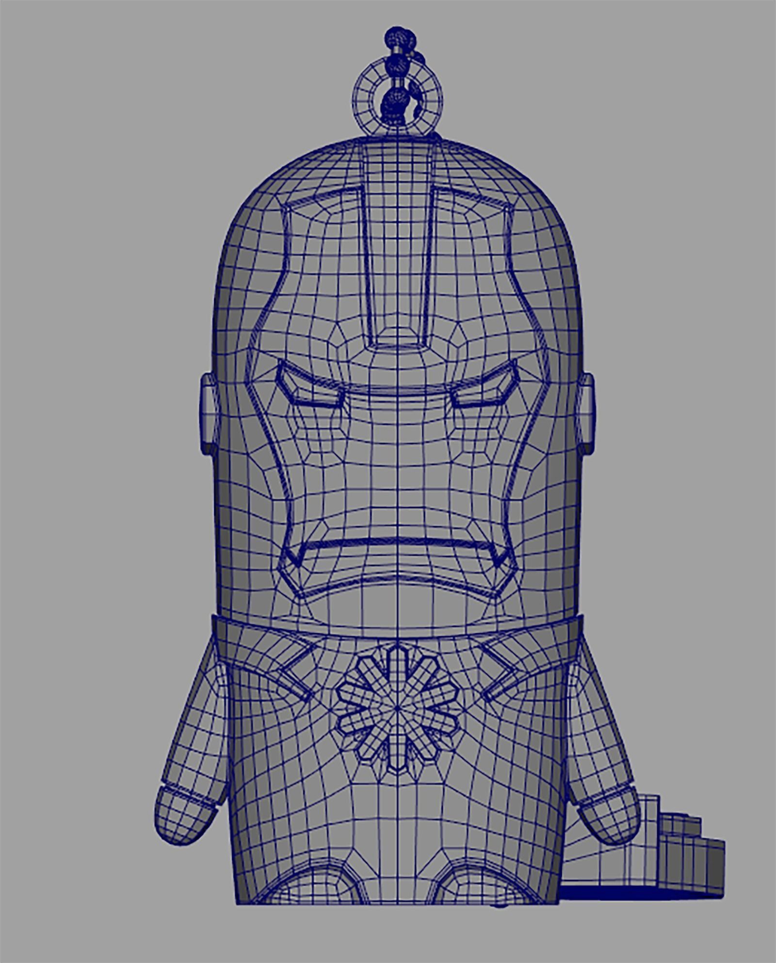 Flash drive in the form of a stylized Iron Man free 3D model | CGTrader
