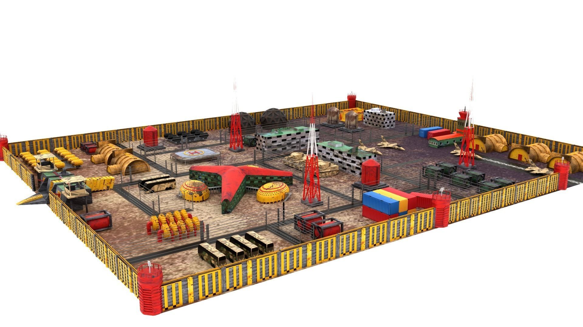 3D model Military Base VR / AR / low-poly | CGTrader