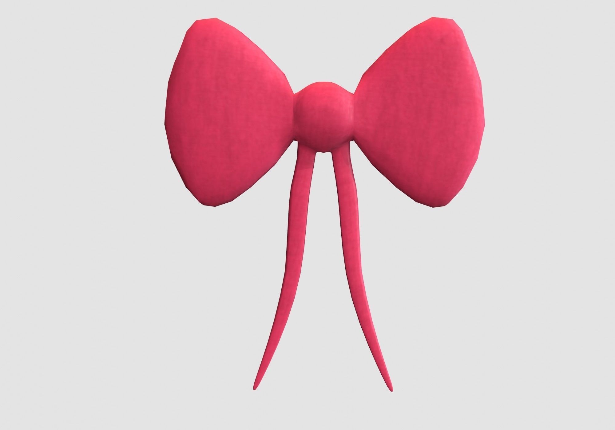 pink cartoon ribbon 3D model | CGTrader