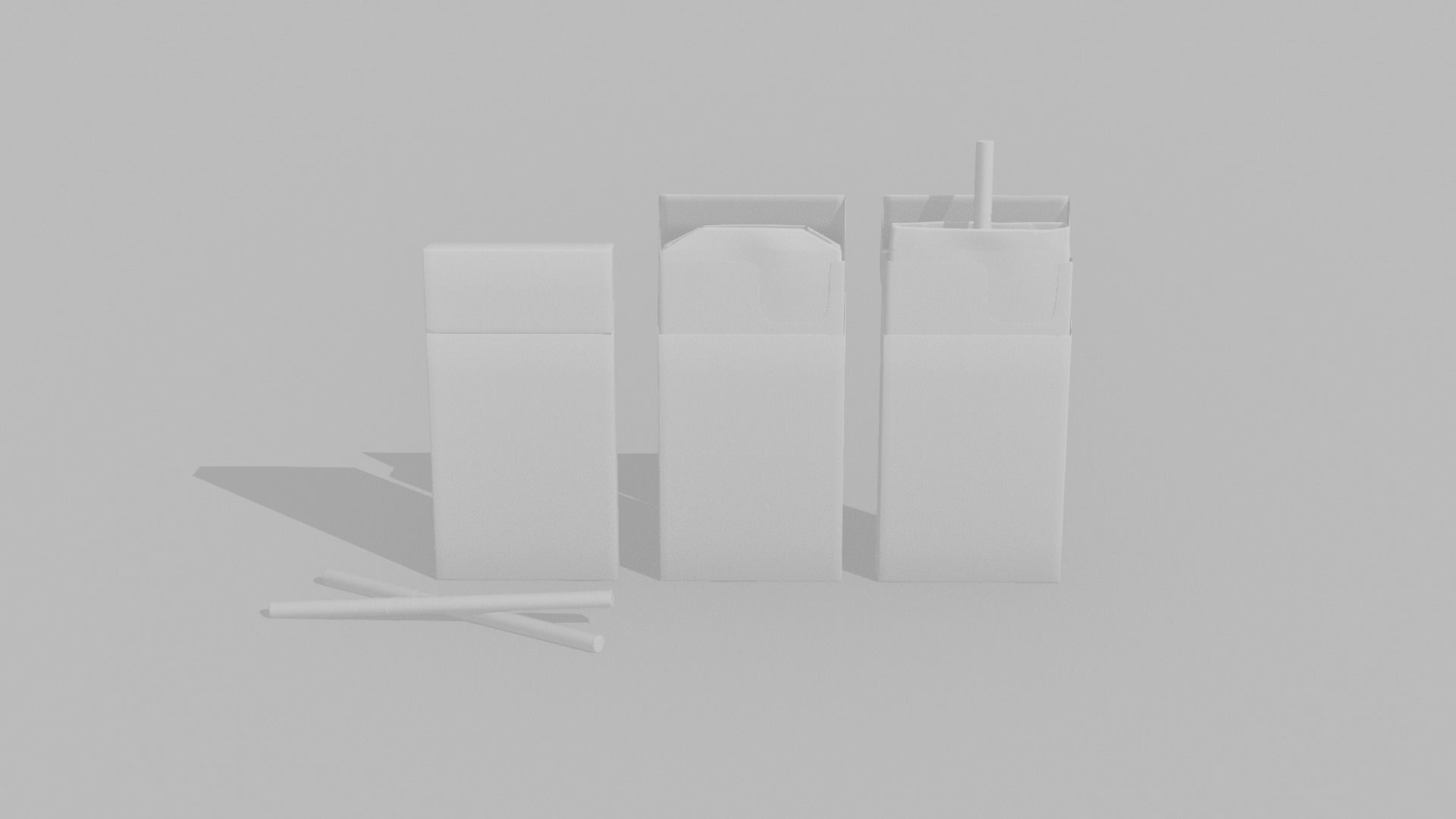slim cigarette pack 3D model | CGTrader