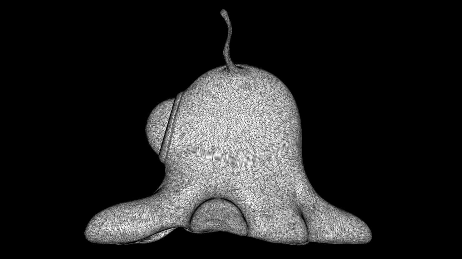 3D PRINTABLE BRAIN SLUG FROM FUTURAMA - ACTION AND NEUTRAL POSE 3D ...