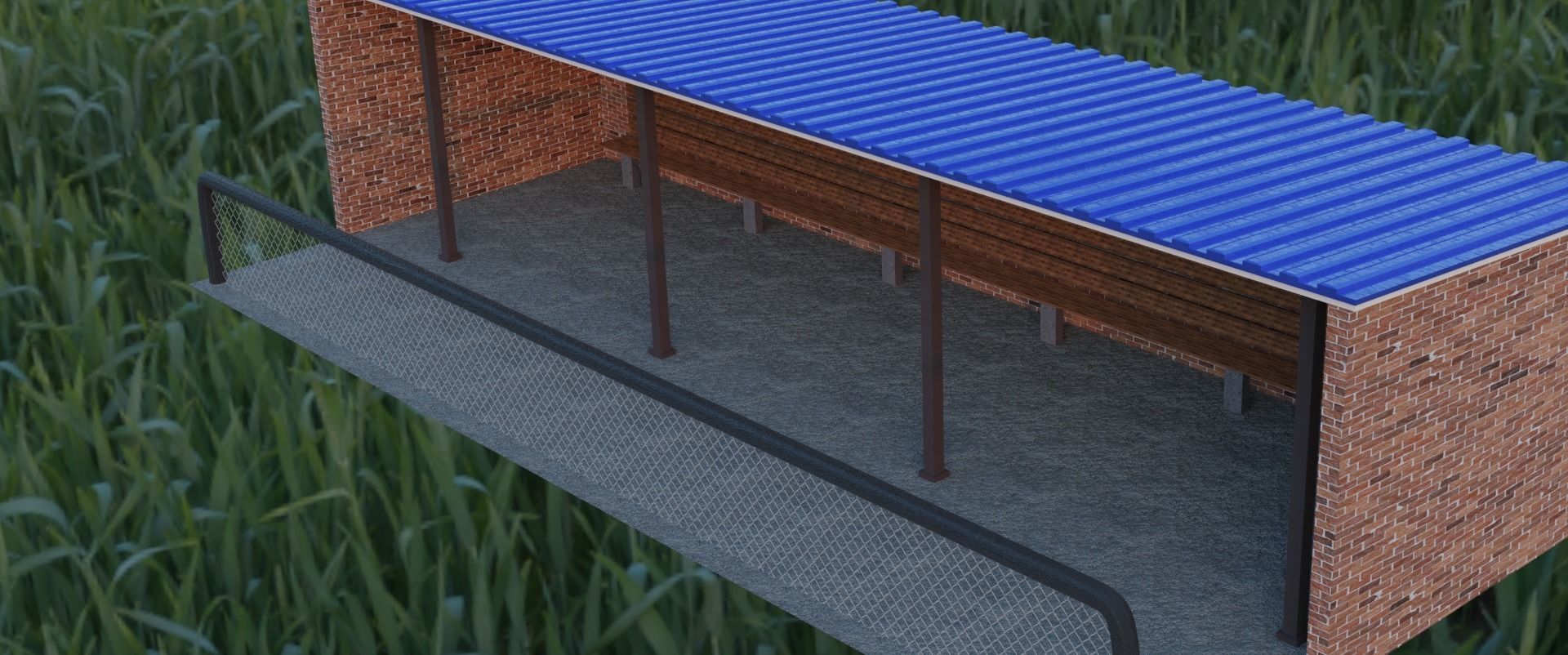 Baseball Dugout 3D model | CGTrader