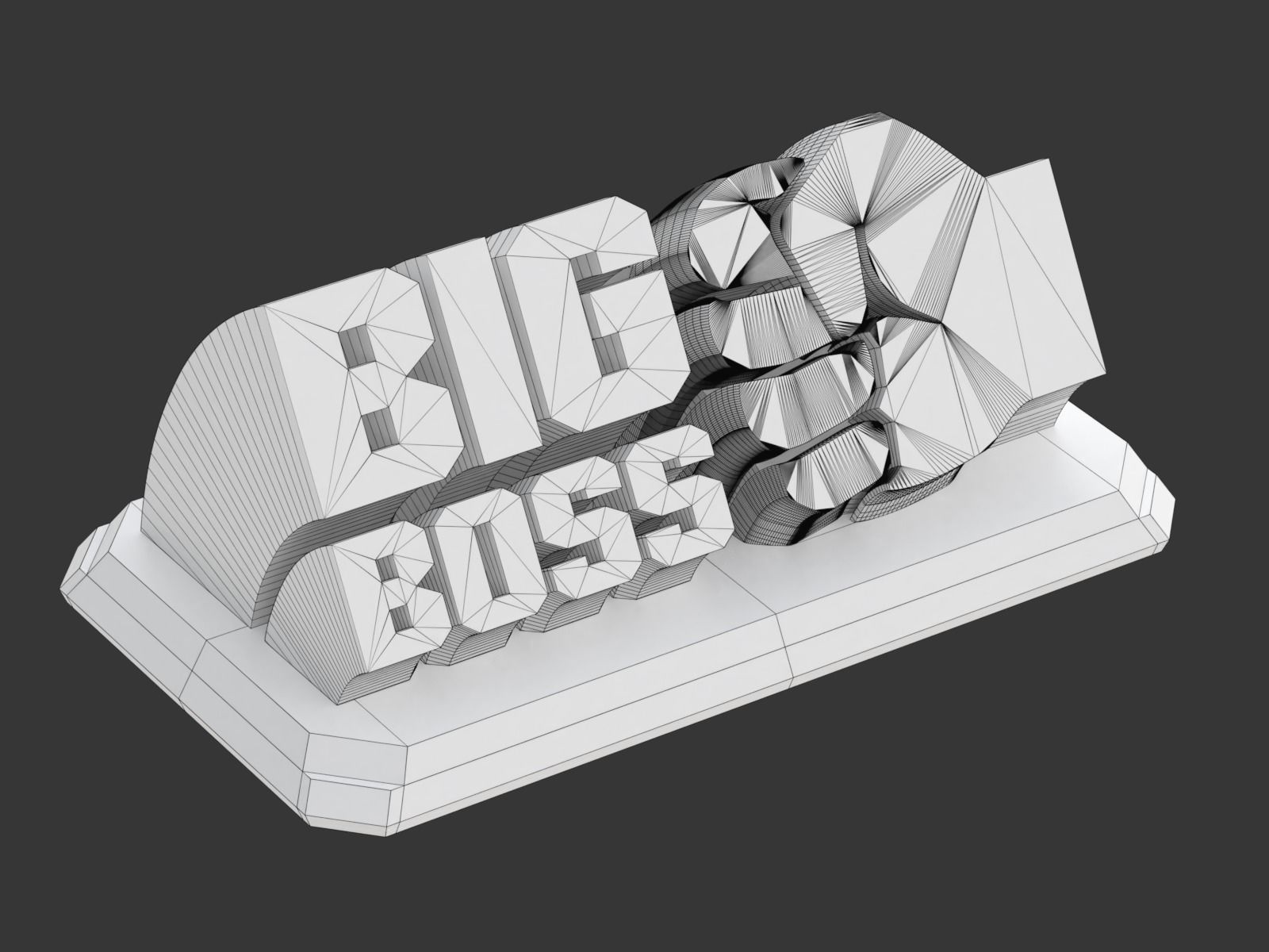 Printable Sweeping Text Plate 3D model 3D printable | CGTrader