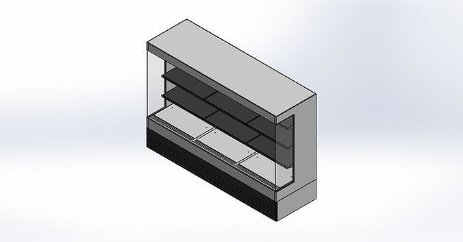 OPEN TYPE DISPLAY CHILLER REMOTE COMPRESSOR TYPE 3D model | CGTrader