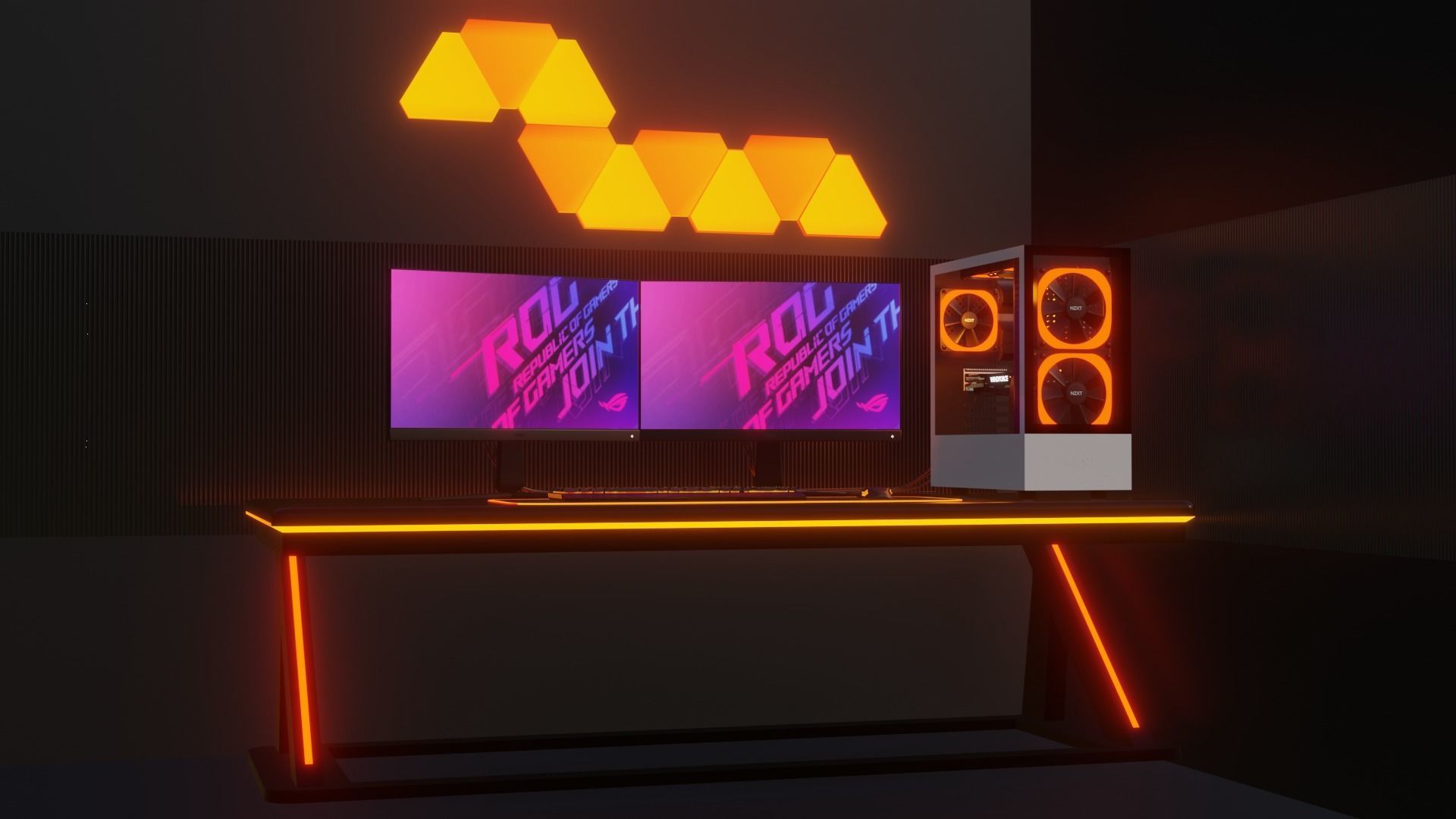 Gaming PC Setup NZXT 3D model | CGTrader