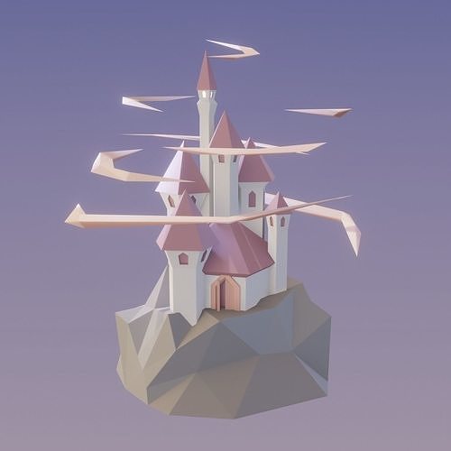 3D model Low Poly Castle VR / AR / low-poly | CGTrader