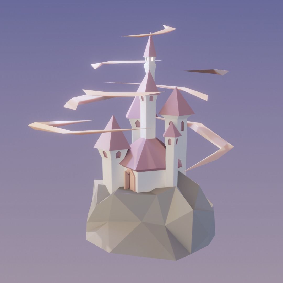 3D model Low Poly Castle VR / AR / low-poly | CGTrader
