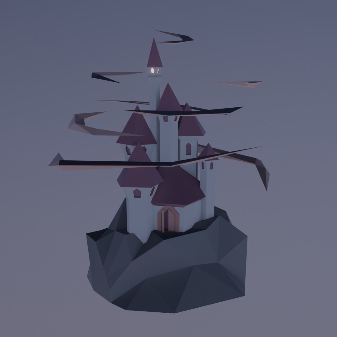 3D model Low Poly Castle VR / AR / low-poly | CGTrader