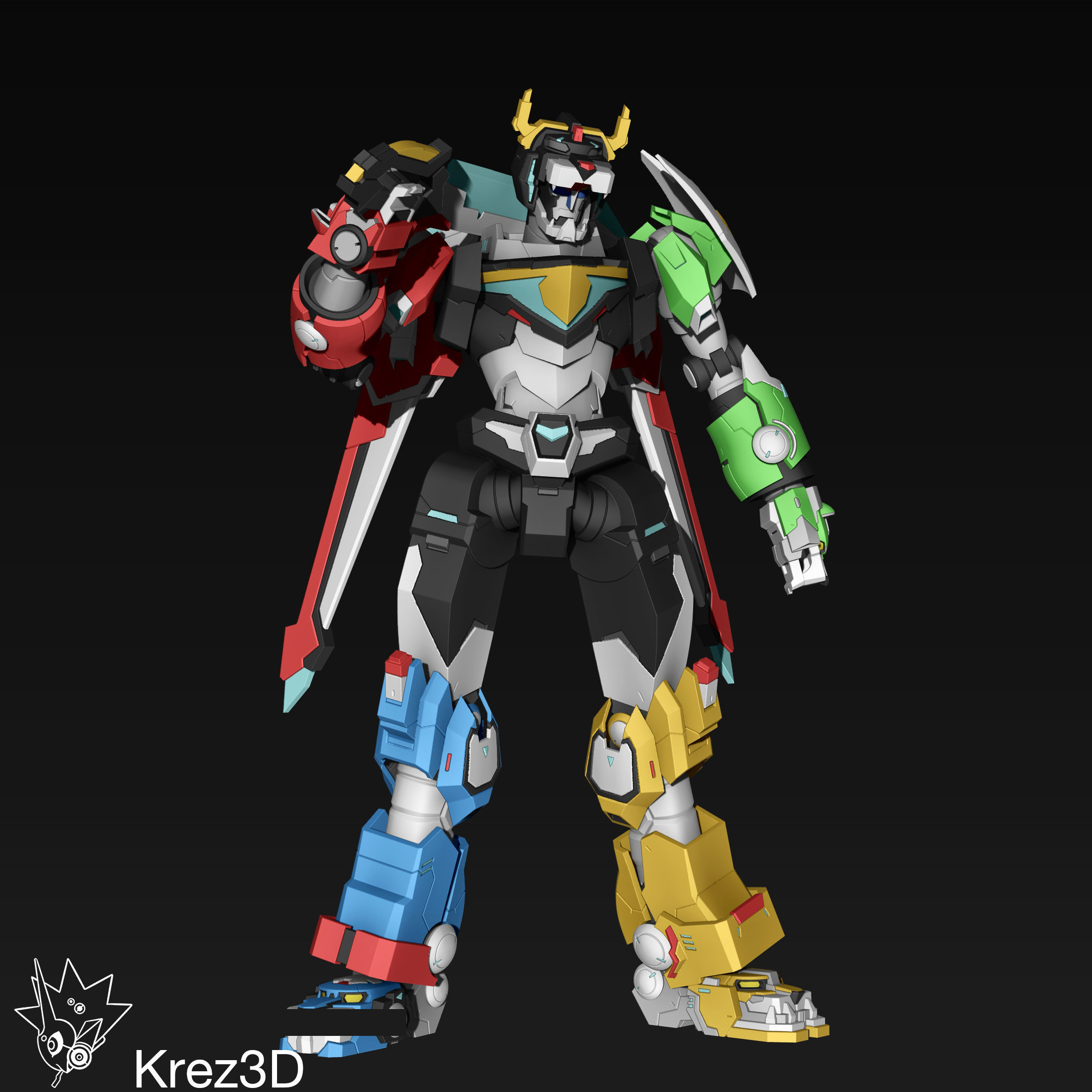 Voltron 3D model 3D printable | CGTrader