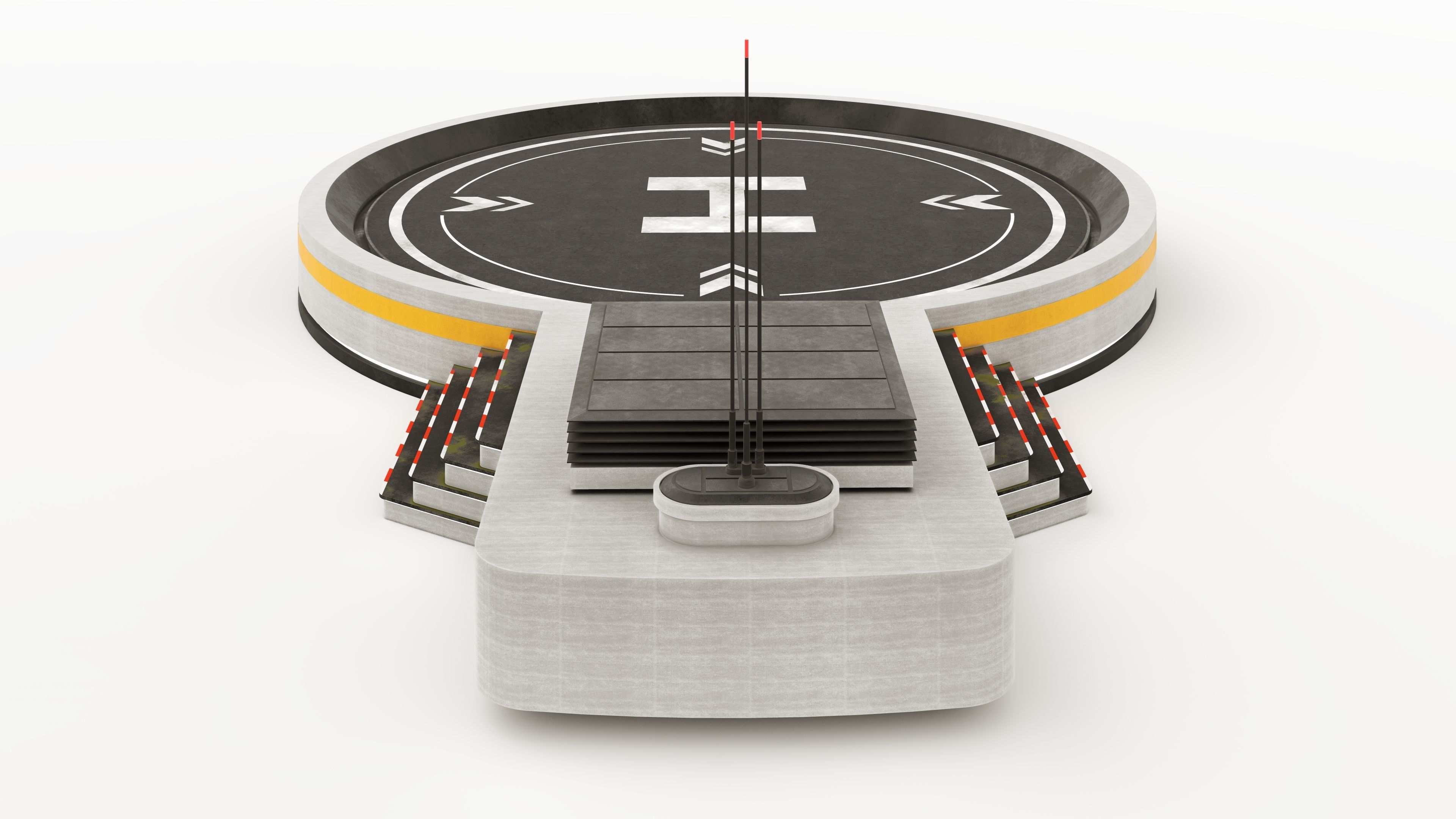 Sci-Fi Landing Pad 02 3D model | CGTrader