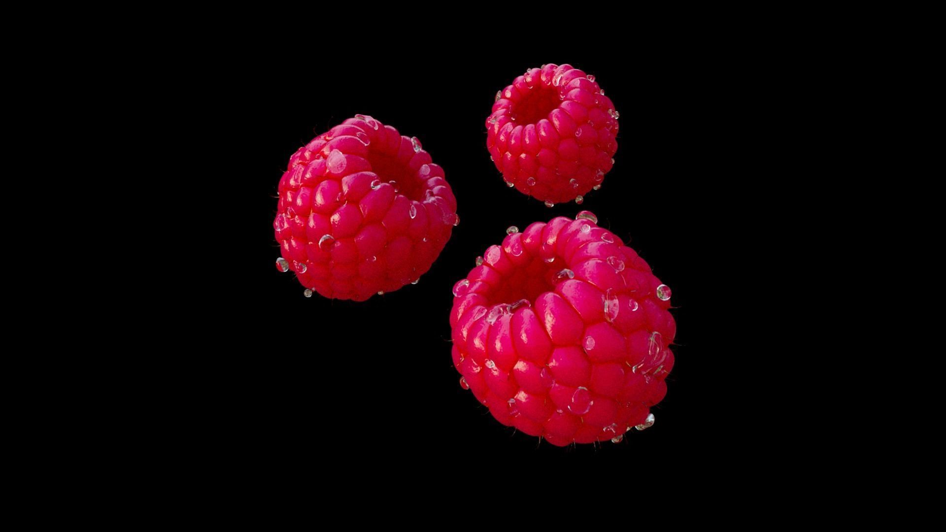 Raspberry three raspberries 3D model | CGTrader