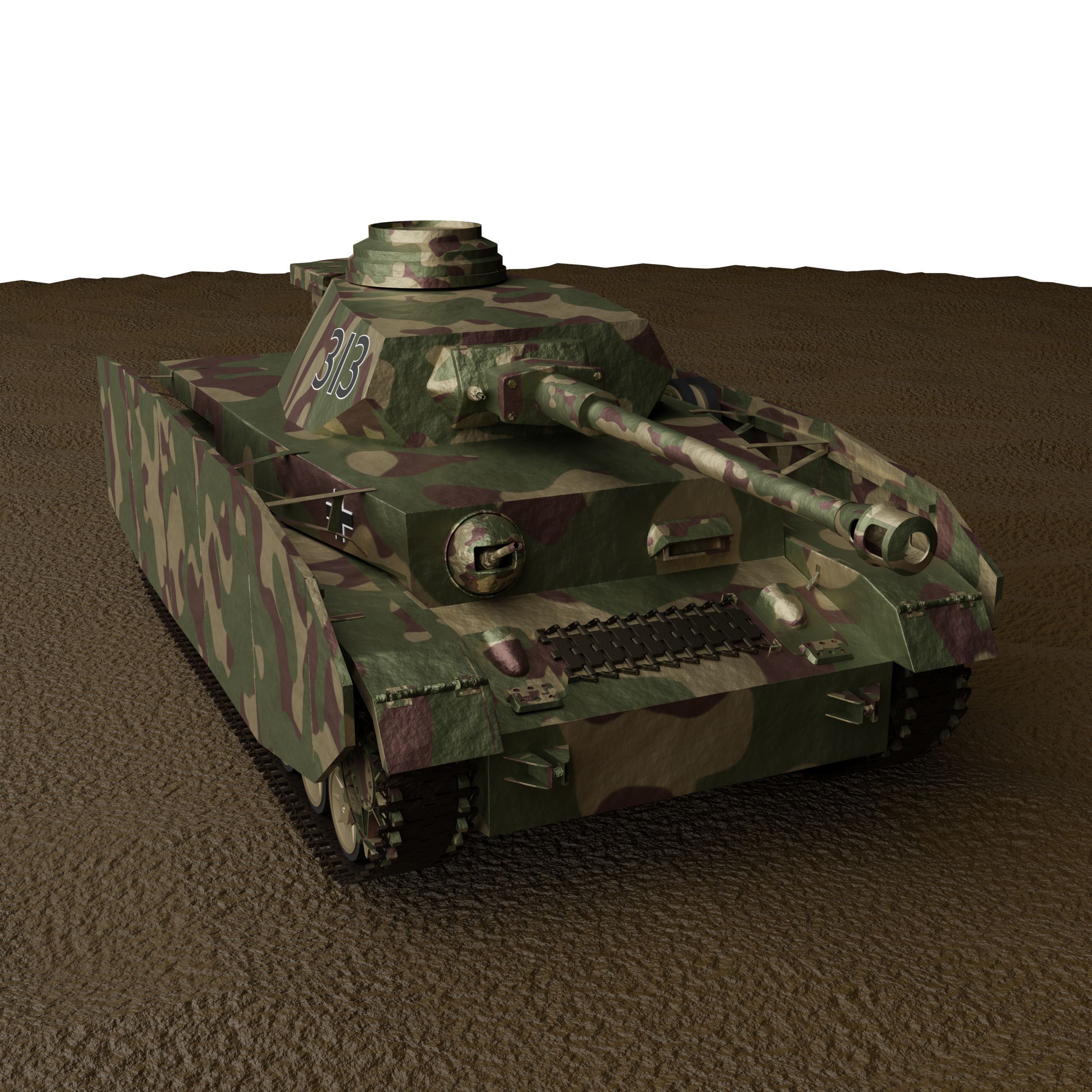 Panzer IV Ausfuehrung H free 3D model | CGTrader