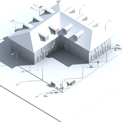 3D model Low Poly Block 24 VR / AR / low-poly | CGTrader