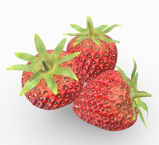 Strawberries free 3D model | CGTrader