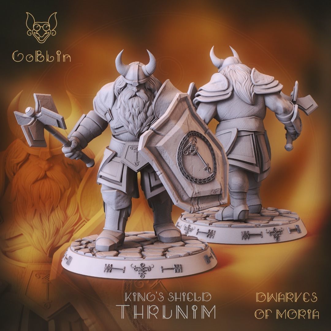 Kings Shield Thrunim - Dwarfs of Moria 3D model 3D printable | CGTrader