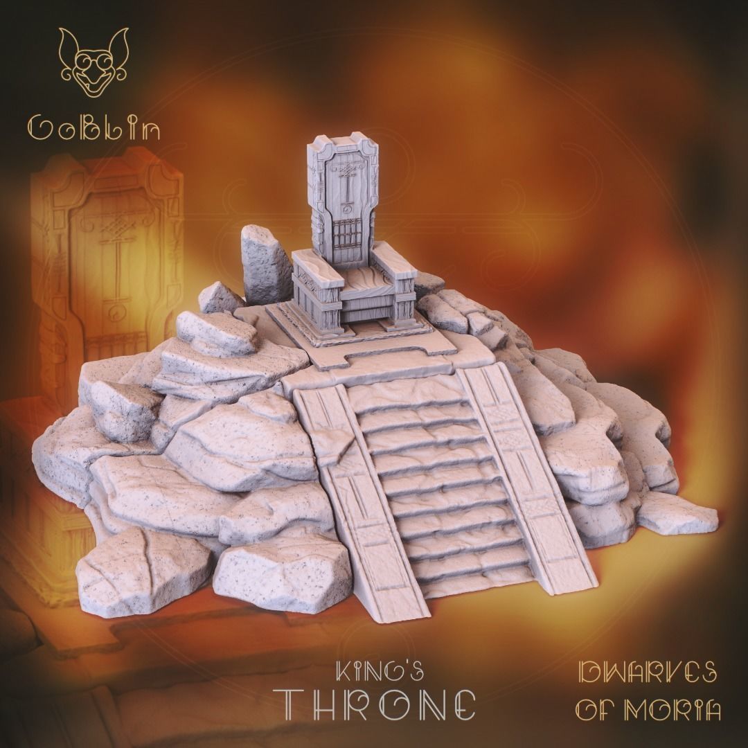 Kings Throne - Dwarfs of Moria 3D model 3D printable | CGTrader