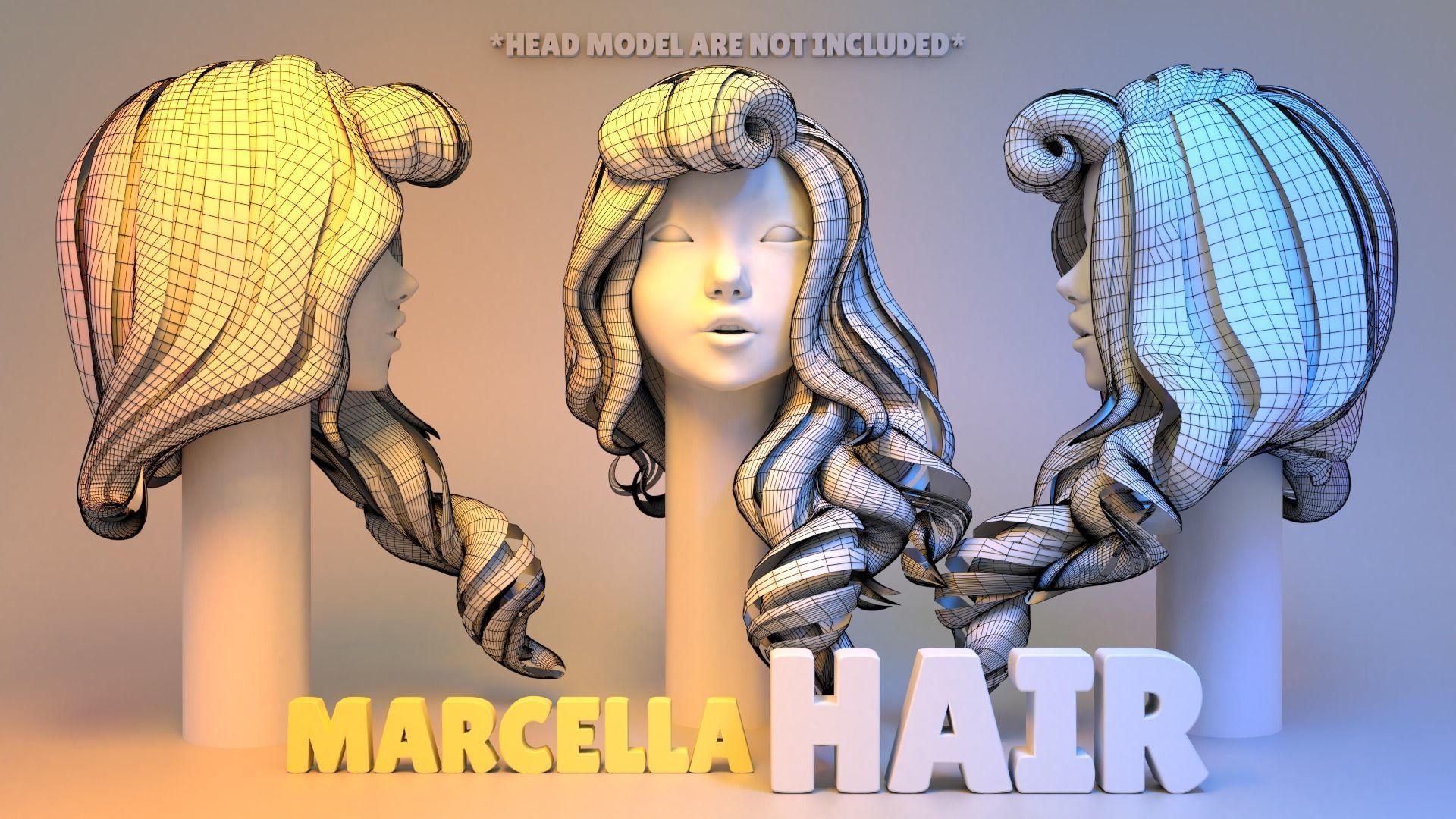 Marcella Hair 3D model | CGTrader