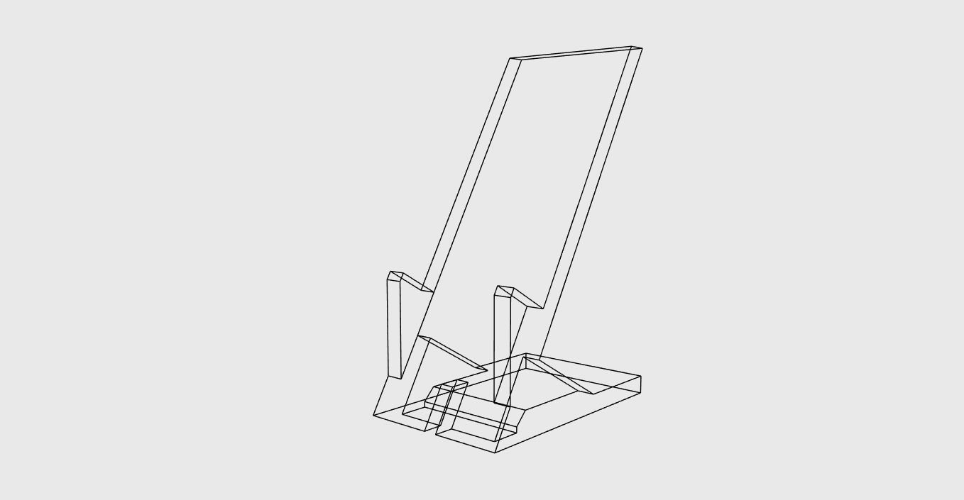 Phone holder with cable holder easy printable 3D model 3D printable ...