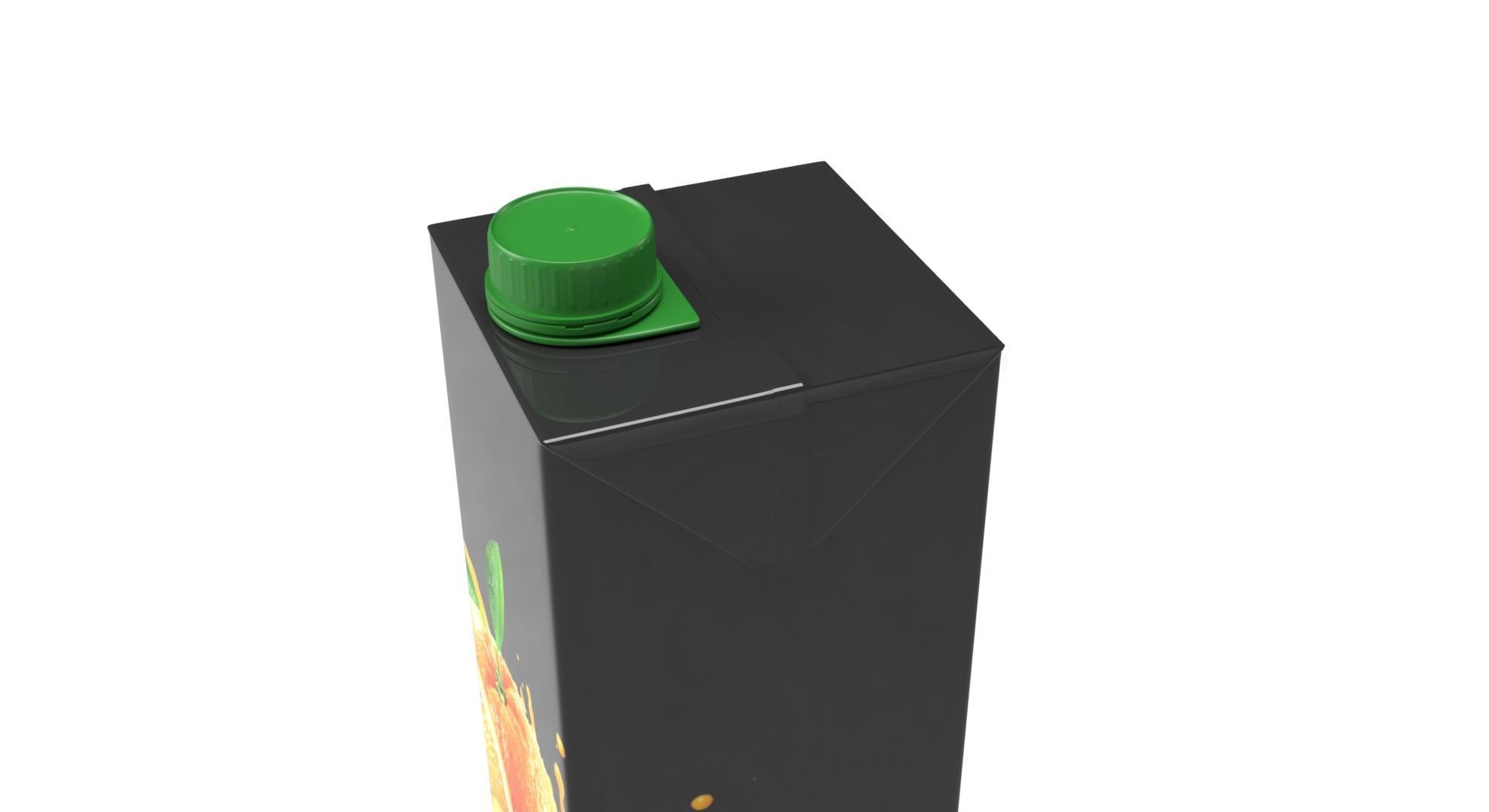 Juice 1000ml cardboard box packaging with cap 3D model | CGTrader