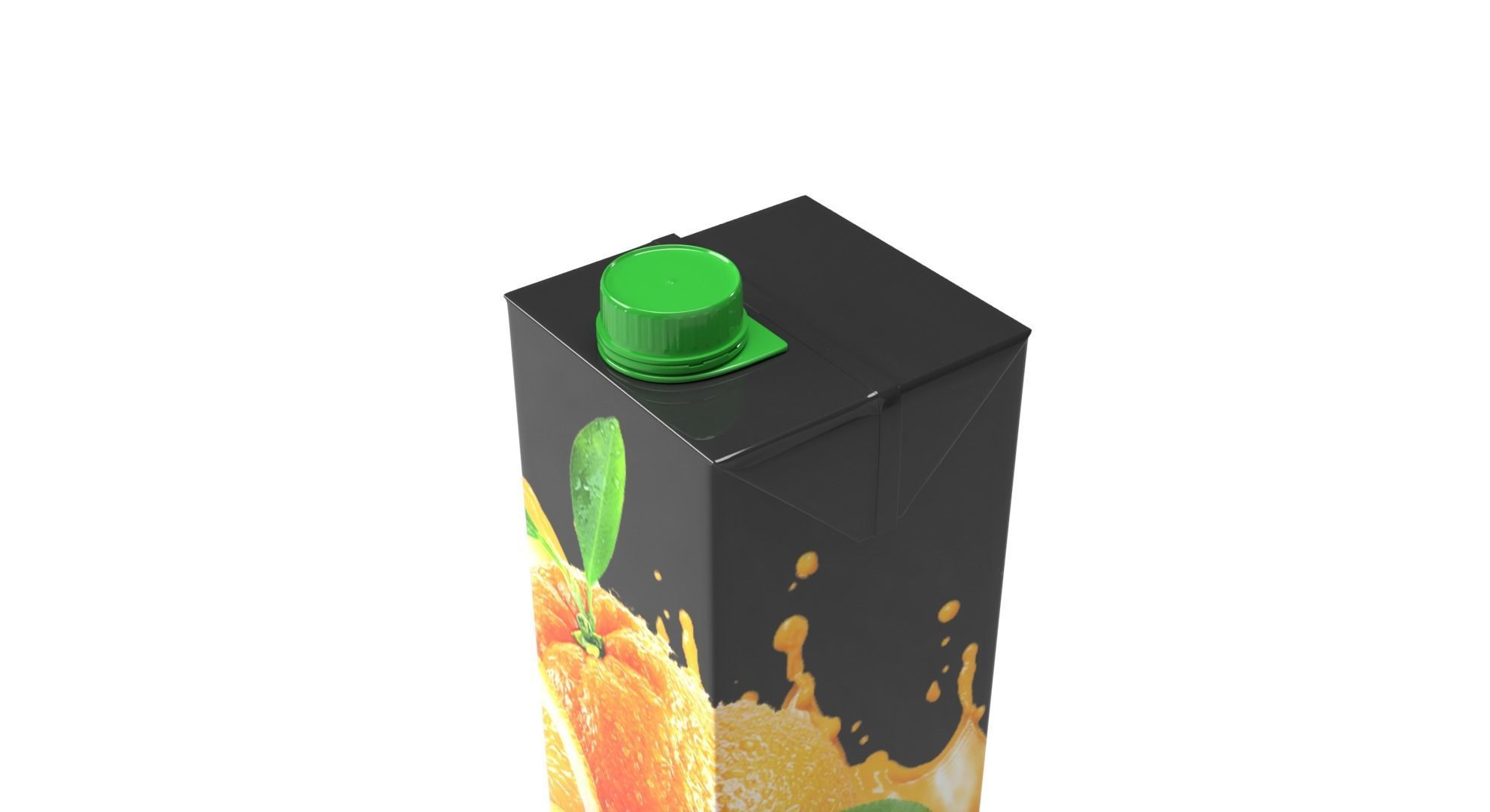 Juice 1500ml cardboard box packaging with cap 3D model | CGTrader