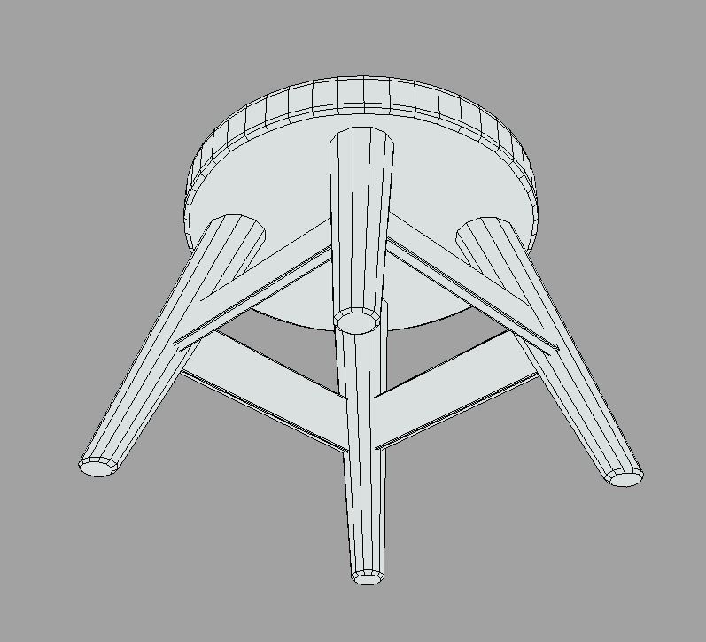 3D model Stylized Wood Stool VR / AR / low-poly | CGTrader